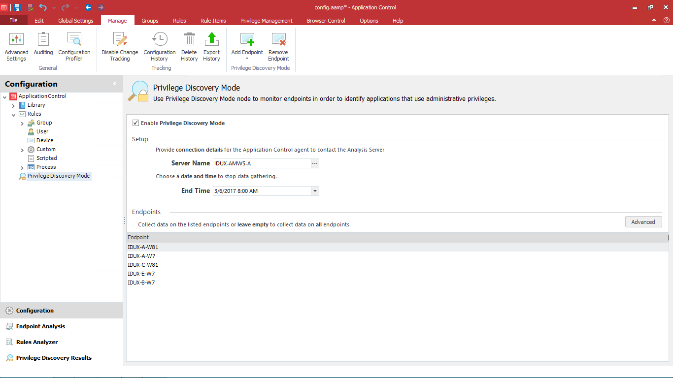Privilege Discovery Mode