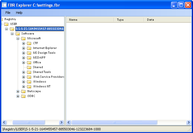 File Based Registry Explorer