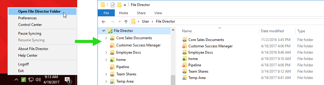 The File Director folder