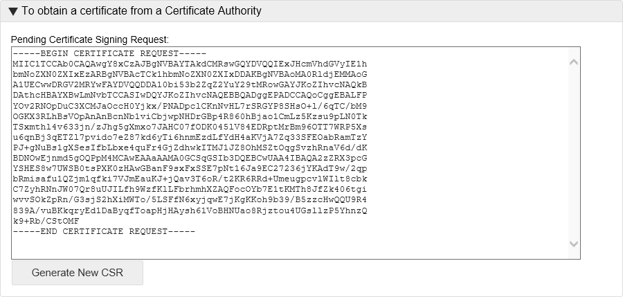 Create a CSR from the File Director Appliance