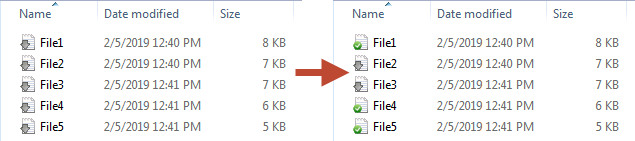 File transfer status