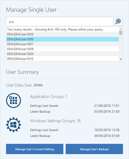 Single User Operations