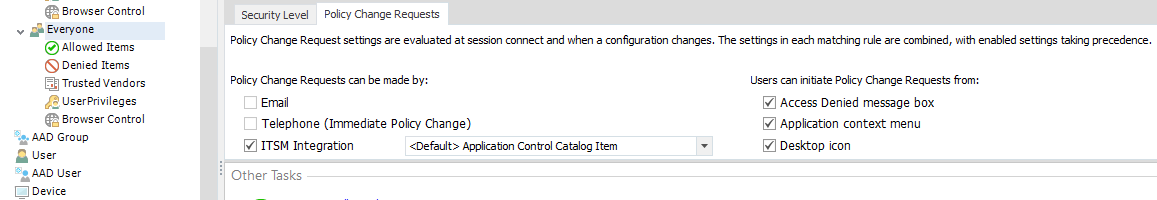 Policy Change Request