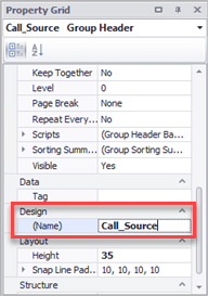 Adding a Group Using the Report Designer