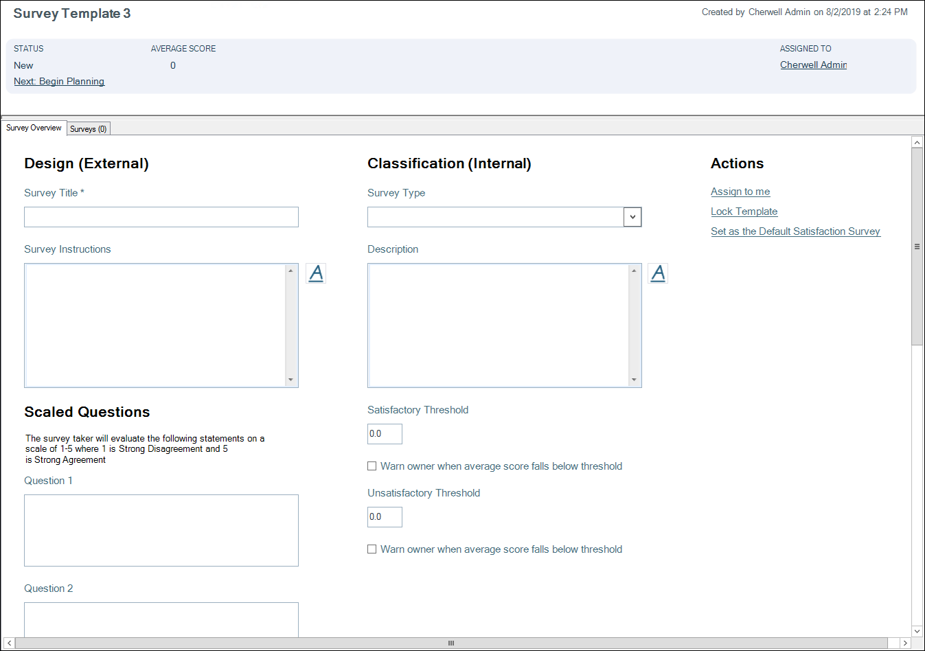 Create a Customer Survey