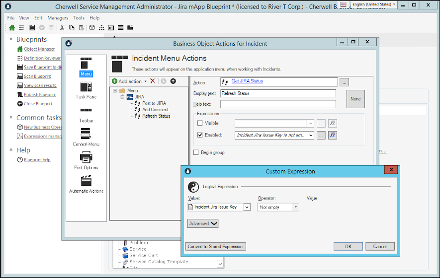 Configuring the JIRA mApp Solution
