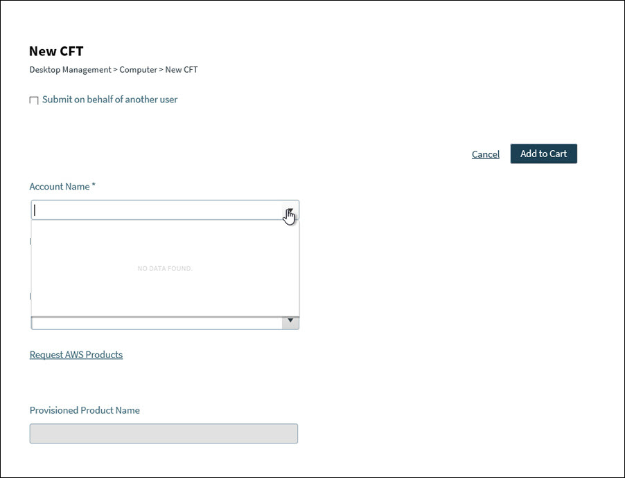 Cannot Complete AWS Provision Form