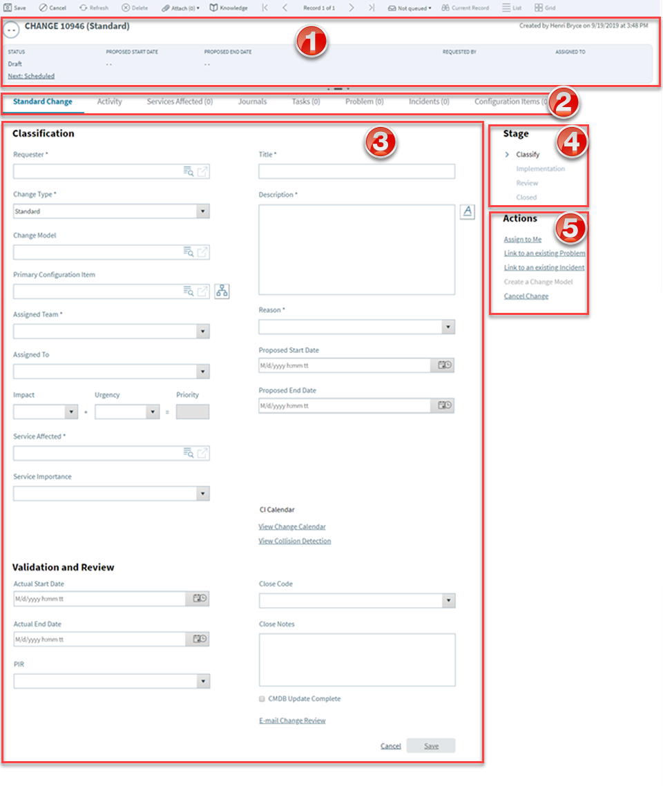 Change Management Change Form