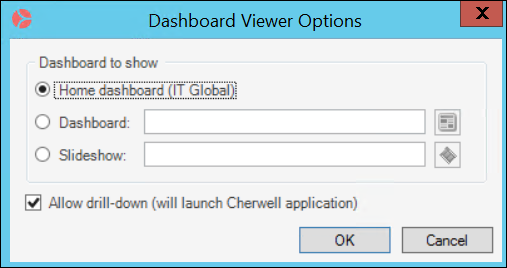 Define Dashboard Viewer Options