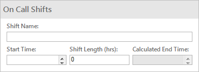 Define On Call Shifts