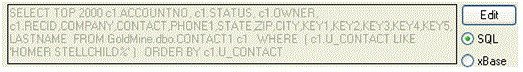 Contact Search Center Query Editor