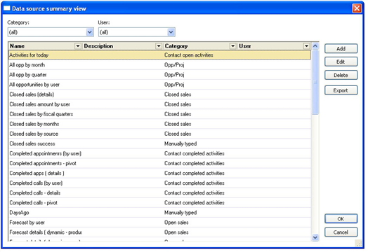 Managing Data Sources
