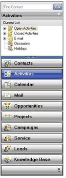 View Window: Activity List