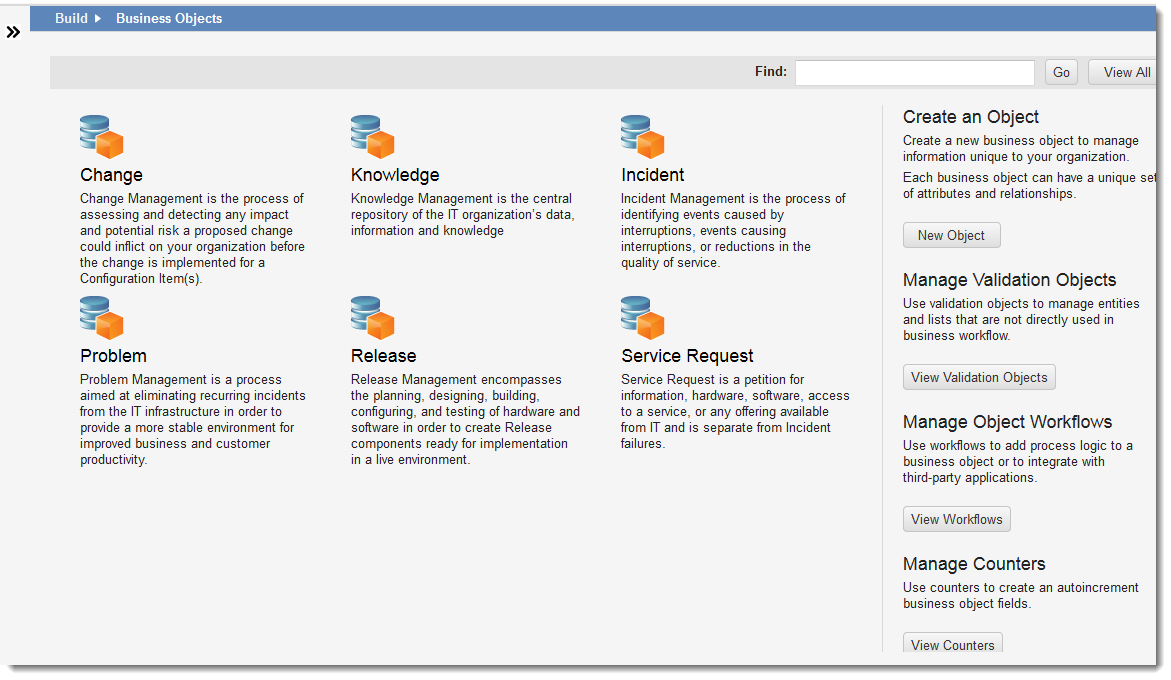 Working with Business Objects