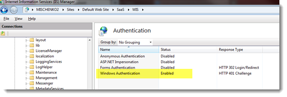 Working withÂ Windows Integrated Security