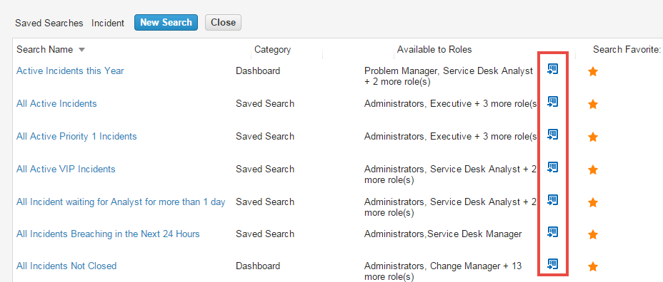 Using Saved Searches