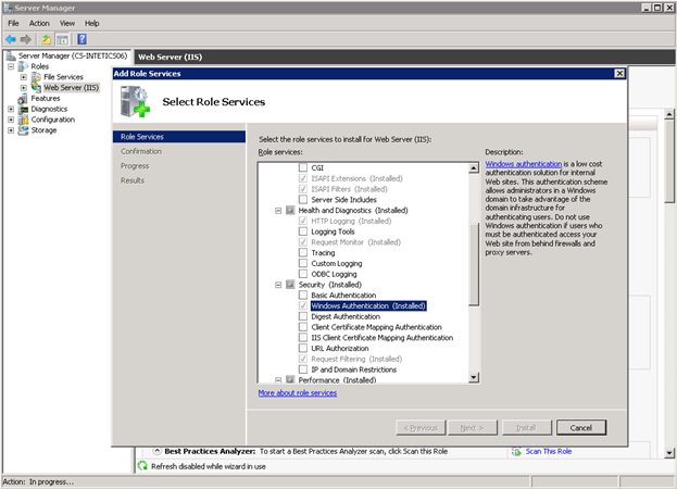Working withÂ Windows Integrated Security