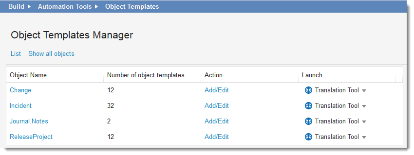 Using Business Object Templates