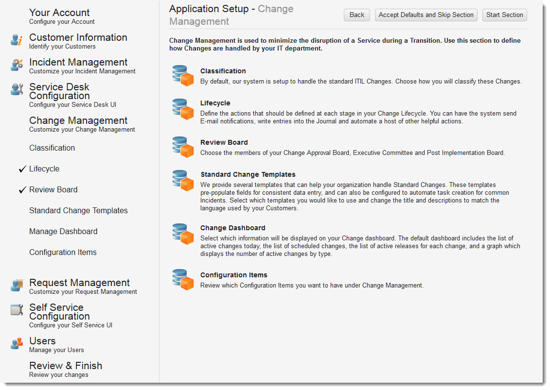 Setting Up Change Management