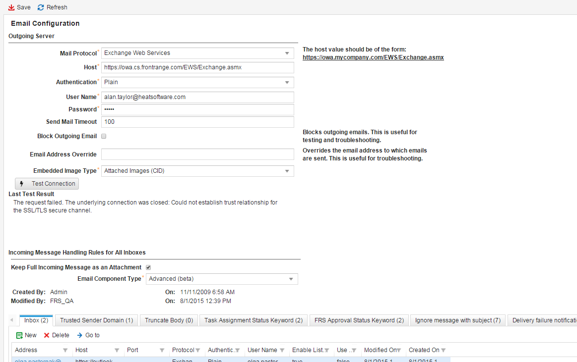 Configuring Email Servers
