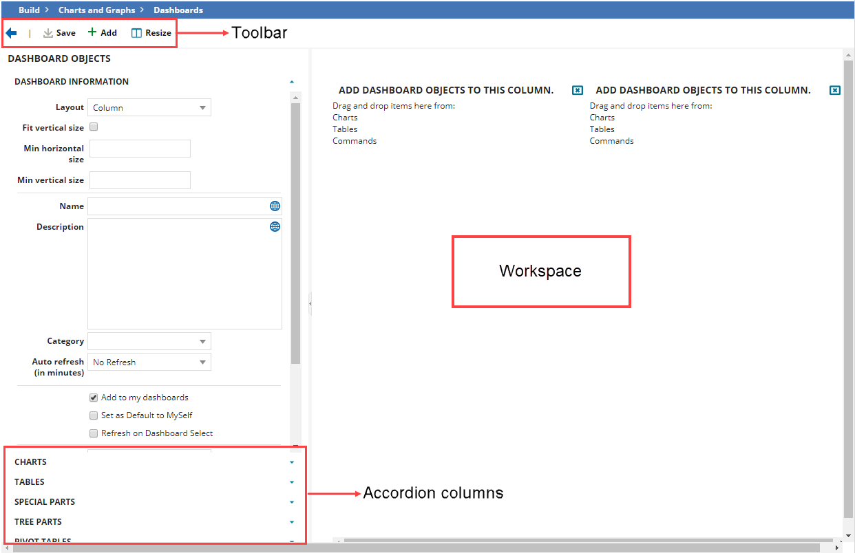 Using the Dashboard Center