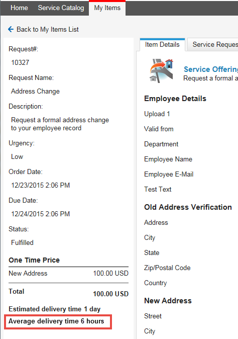 Working with the Service Catalog