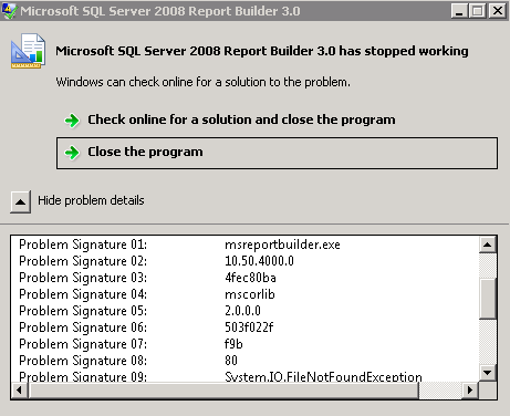 Troubleshooting Reports