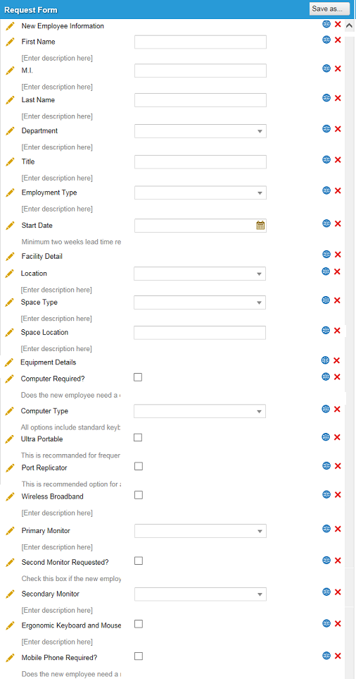 Request Form Examples