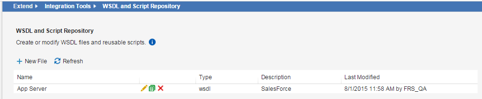 Working with the WSDL and Script Repository