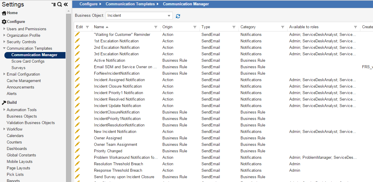 Working with the Communication Manager