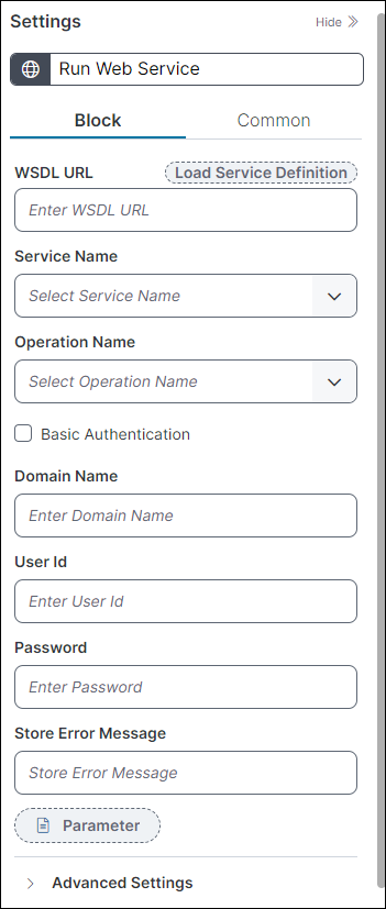 Run Web Service Quick Action