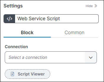 Web Service Script Quick Action