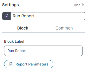 Run Report Quick Action