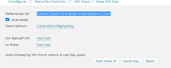 Central Config API Authentication
