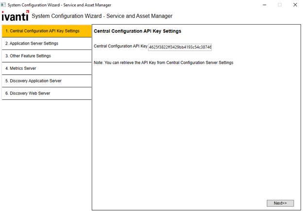 Central Config API Authentication