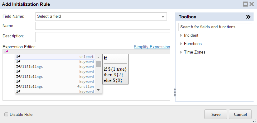 Using the Expression Editor