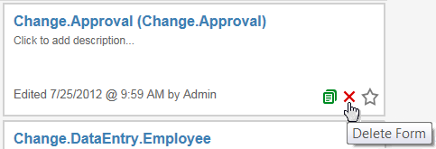 Deleting a Form