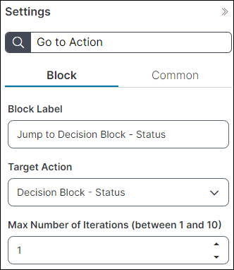 Example: Using the GoTo Action Quick Action (GAD)