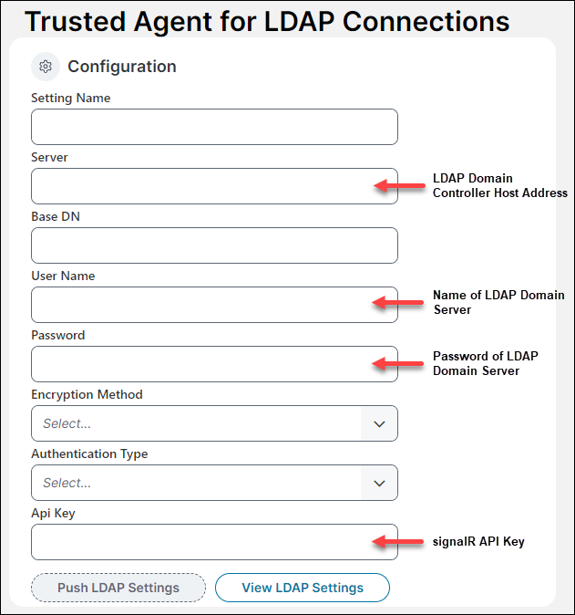 Configuring Trusted Agent for LDAP Connections