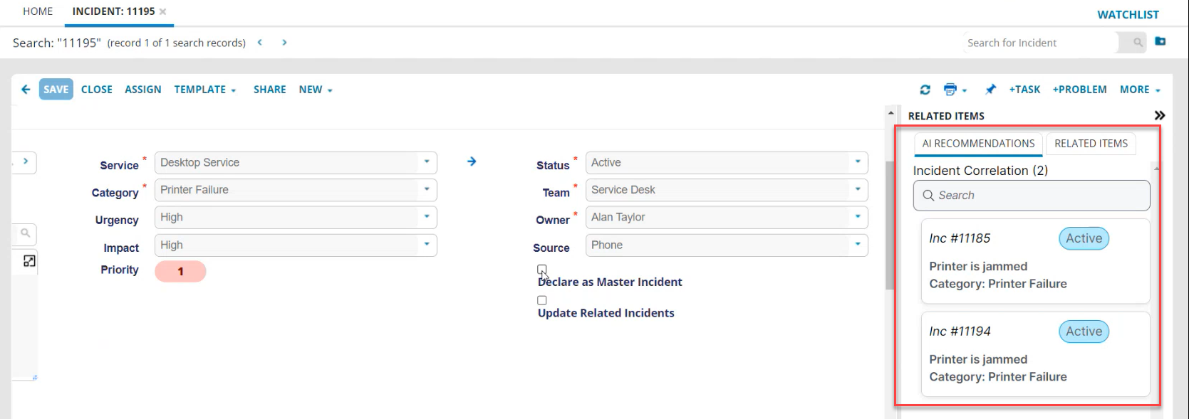 Configuring Incident Correlation