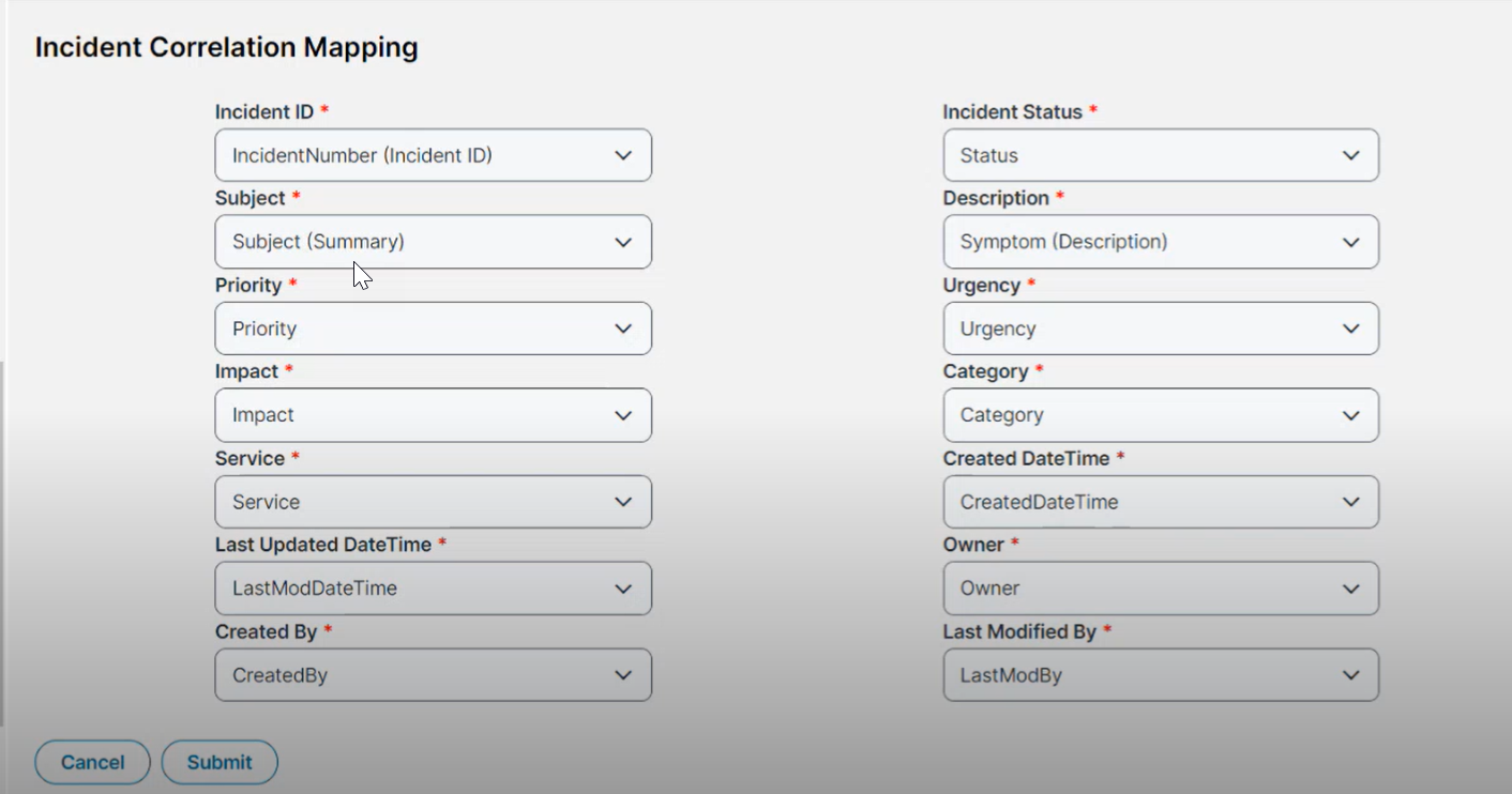 Configuring Incident Correlation