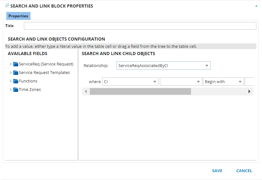 Search and Link Workflow Block