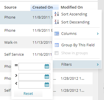 Filtering Data and Records in Lists