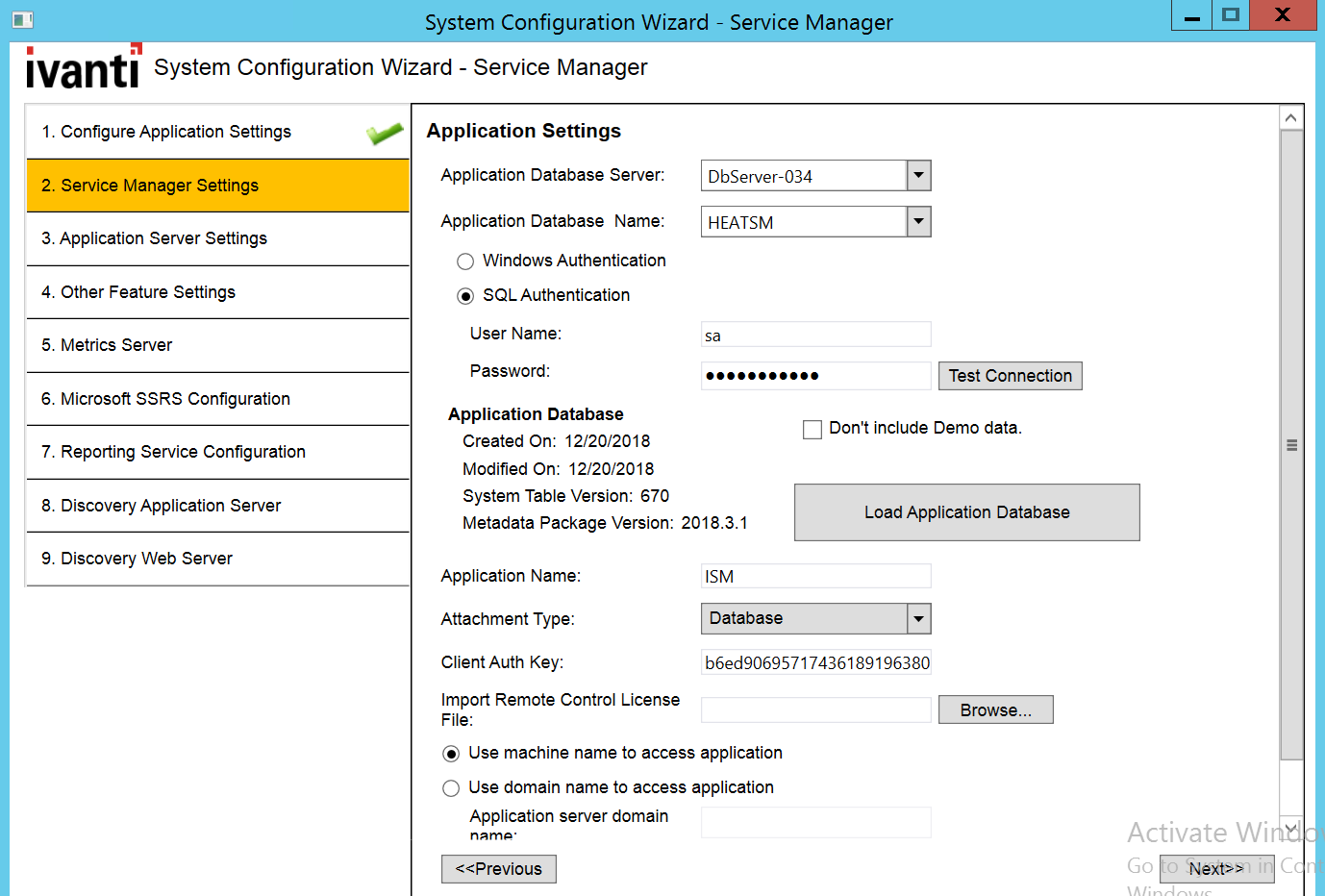 Configuring the Neurons for ITSM Application