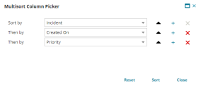 Working with the Multisort Feature