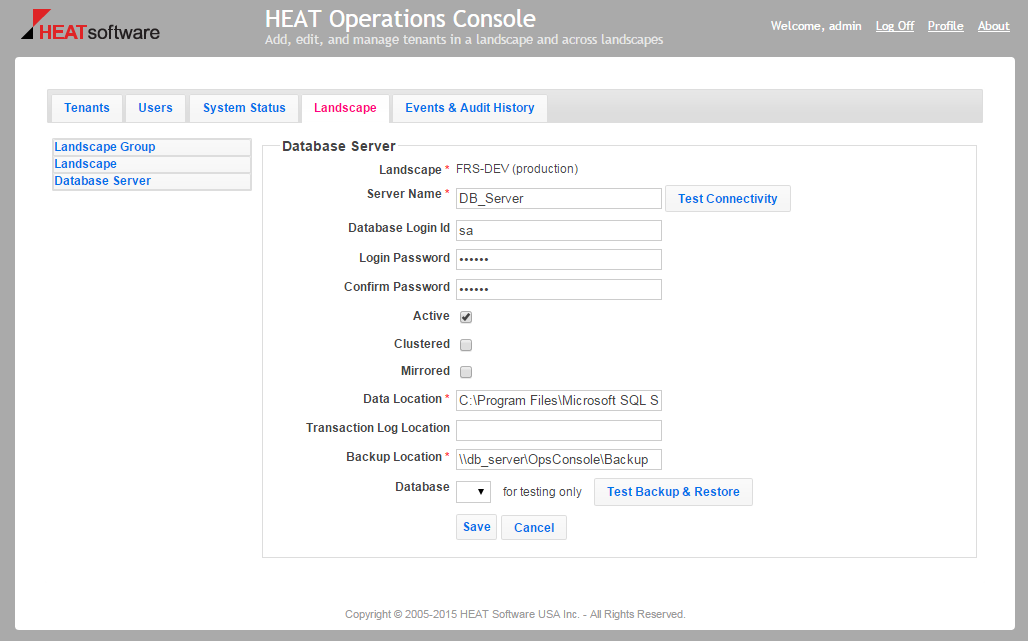 Configuring the Deployment on the Neurons for ITSM Operations Console