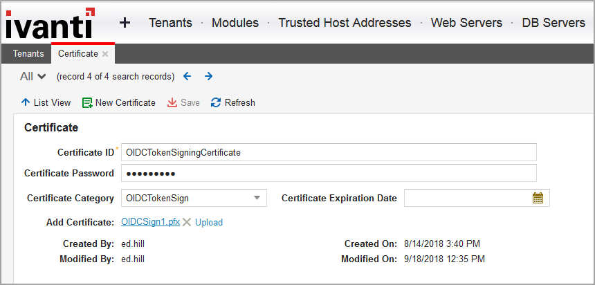 Neurons for ITSM OpenID Connect Configuration