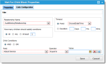 Wait for Child Workflow Block