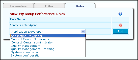 Roles Tab