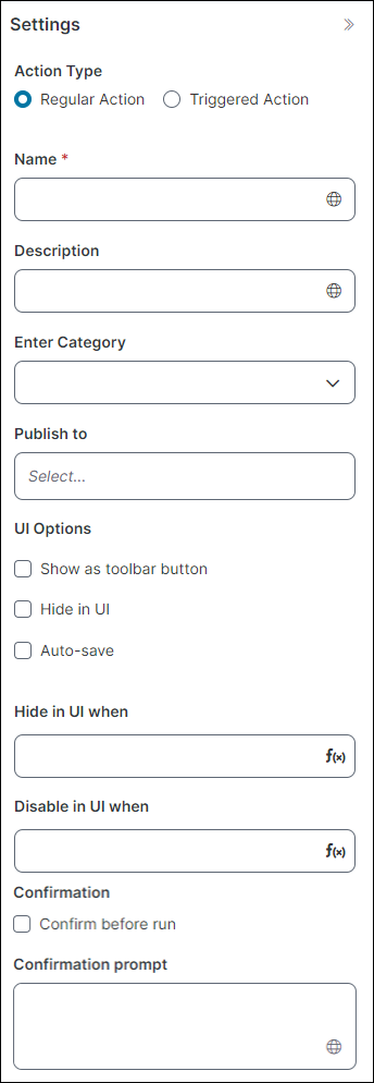 Using the Graphical Action Designer (GAD)